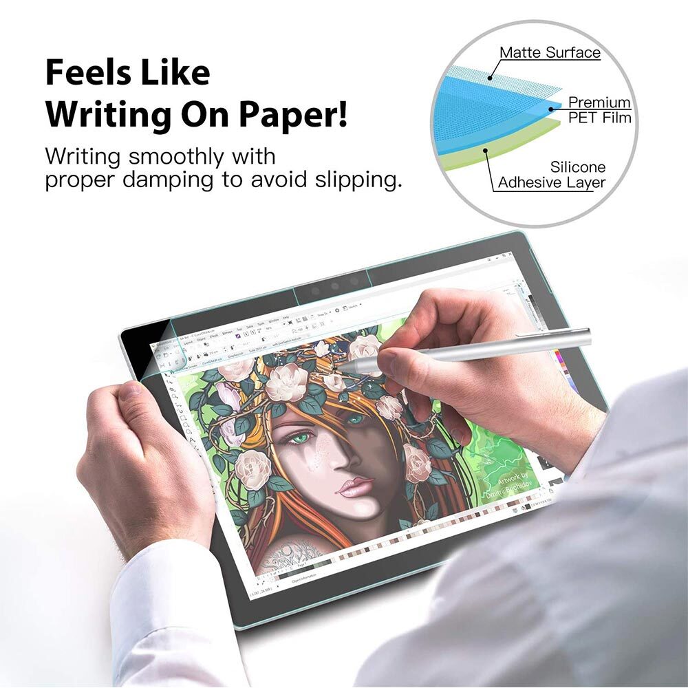 Moko Paperlike Screen Protector for Surface Pro 7/ 6/ 5/ 4 12.3"
