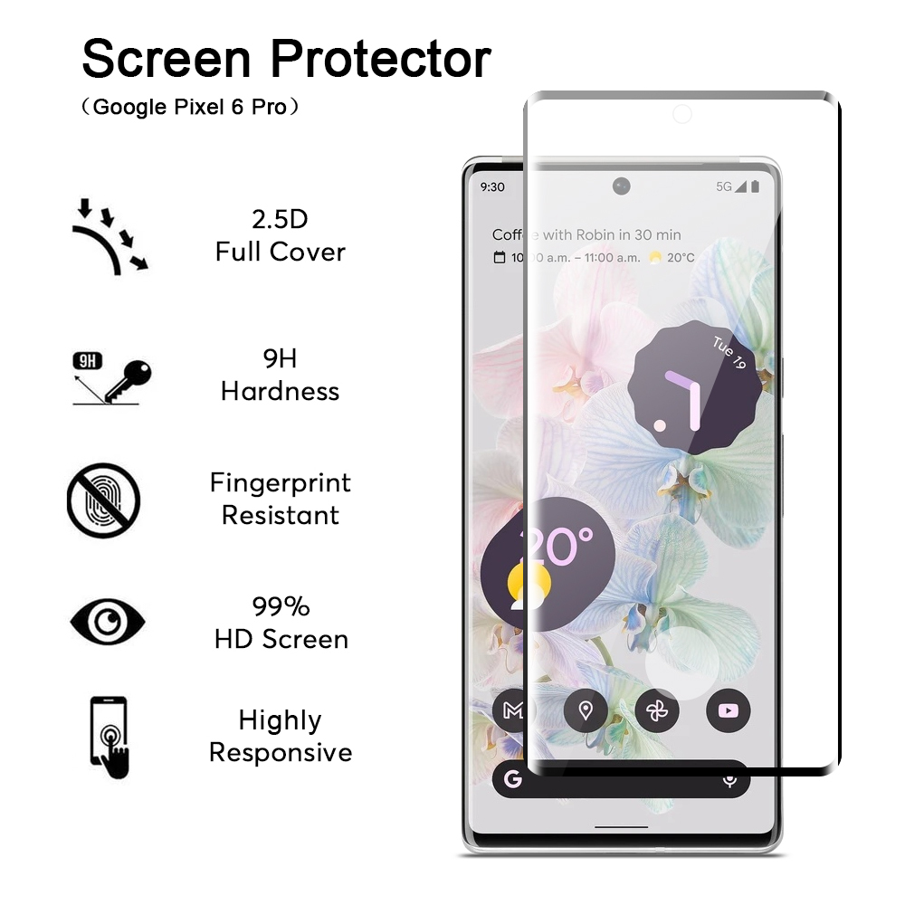 Full Cover Tempered Glass for Google Pixel 6 Pro