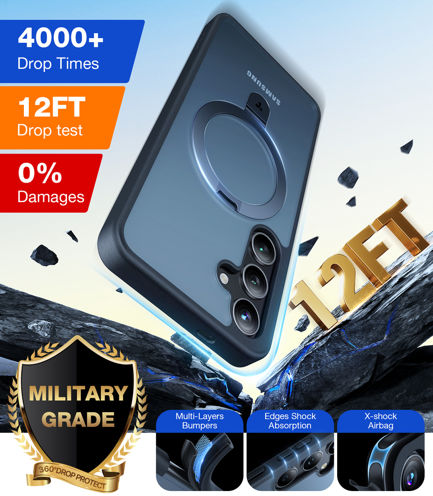 TORRAS UPRO Magnetic Ostand MagSafe Compatible Case for Galaxy S24