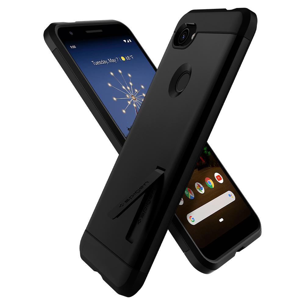 Pixel 3a Case, Genuine SPIGEN Heavy Duty Tough Armor Hard Cover for Google