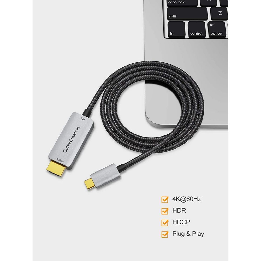 CableCreation 4k 60Hz HDR USB C to HDMI Cable 1M