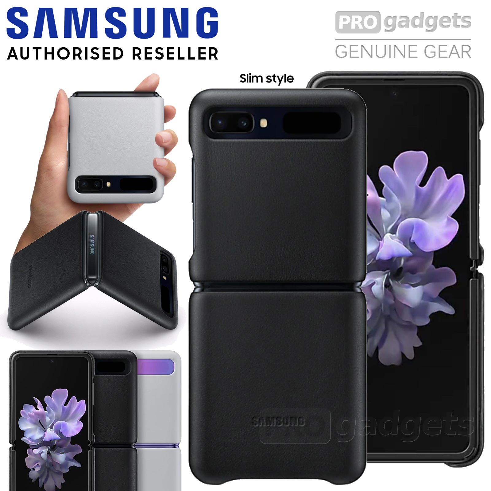 Genuine Original Samsung Galaxy Z Flip Leather Back Cover Case