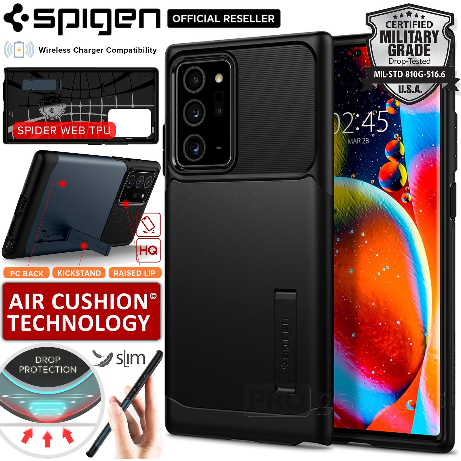 Genuine SPIGEN Slim Armor Heavy Duty Hard Cover for Samsung Galaxy Note ...