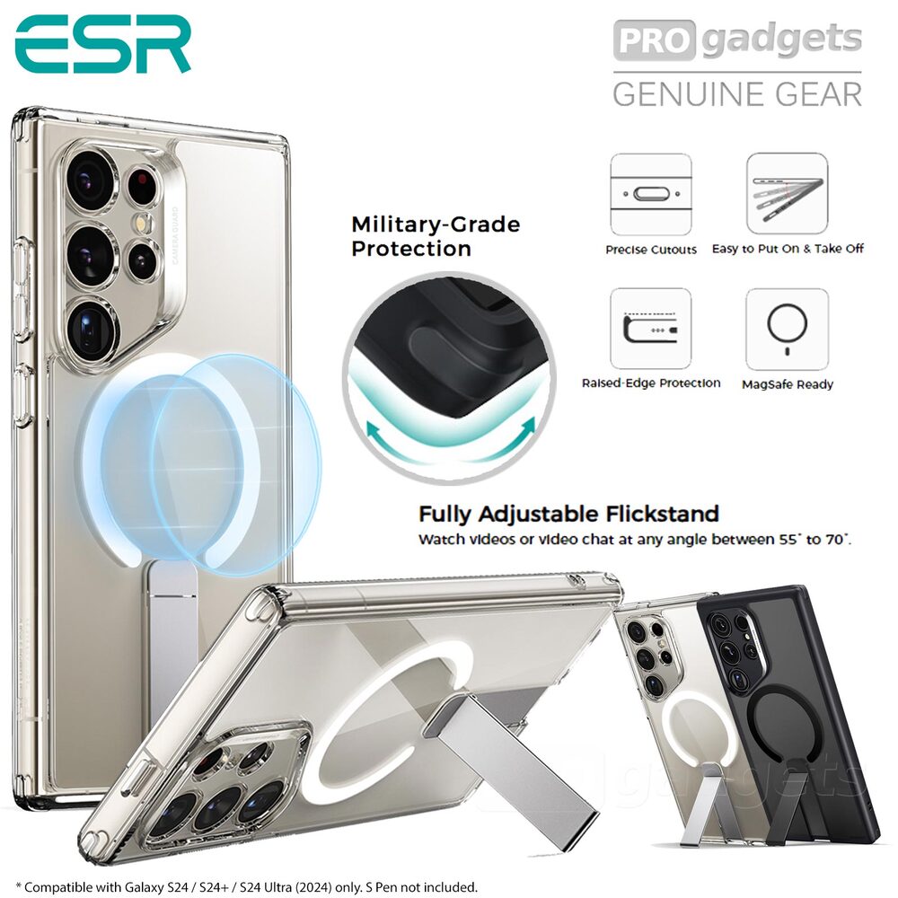 ESR Boost Flickstand (HaloLock) MagSafe Compatible Case for Galaxy S24 Ultra