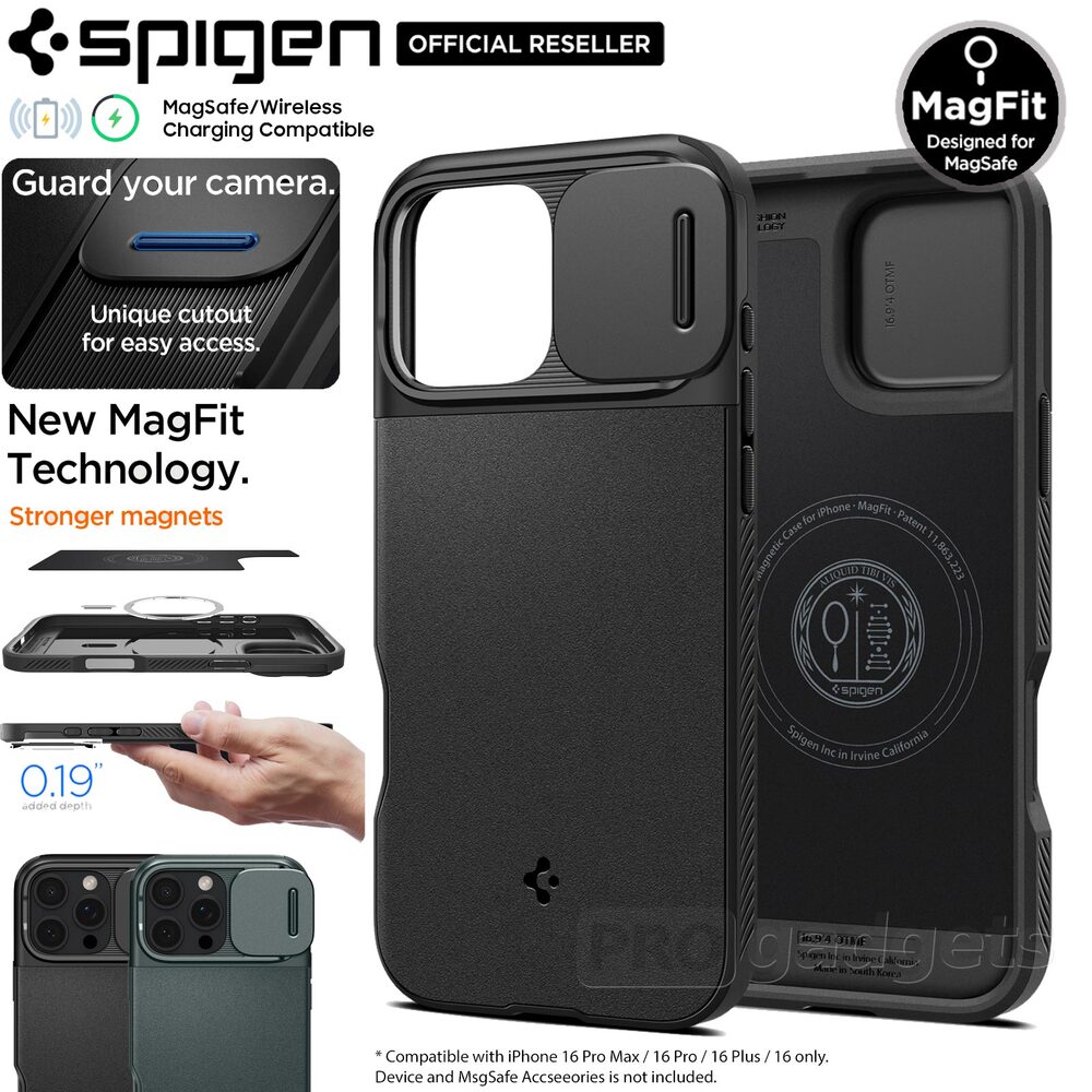 SPIGEN Optik Armor (MagFit) MagSafe Compatible for iPhone 16 Pro Max Case