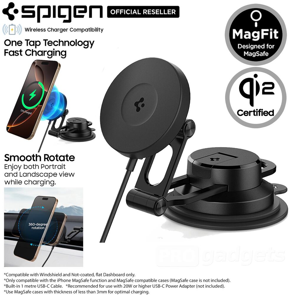 SPIGEN OneTap Pro 4 Dashboard Car Mount (MagFit) ITQ35W Qi2 Ready ...